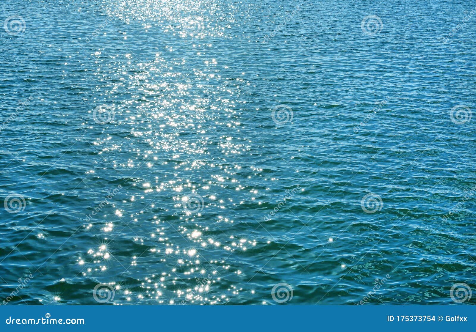 Sparkle of Reflection on the Blue Sea Stock Photo - Image of relax ...