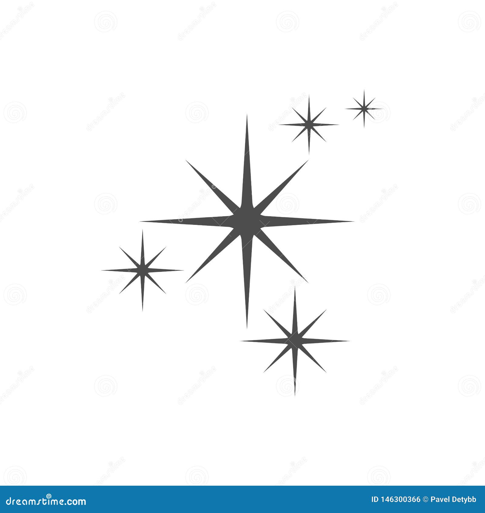 Sparkle, Star Icon. Vector Illustration, Flat Design Stock Illustration ...