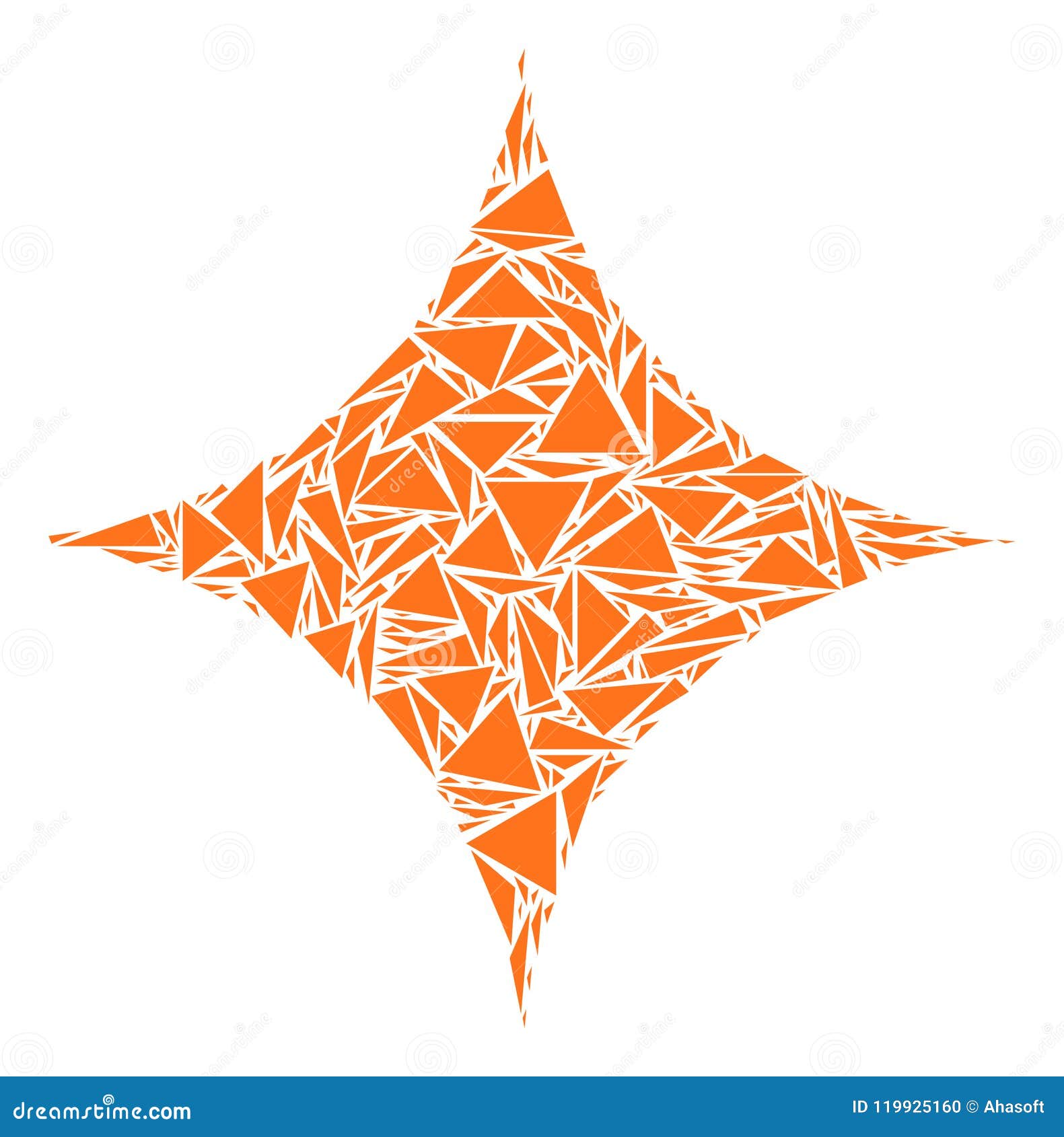 Sparkle Star Mosaic of Triangles Stock Vector - Illustration of element ...