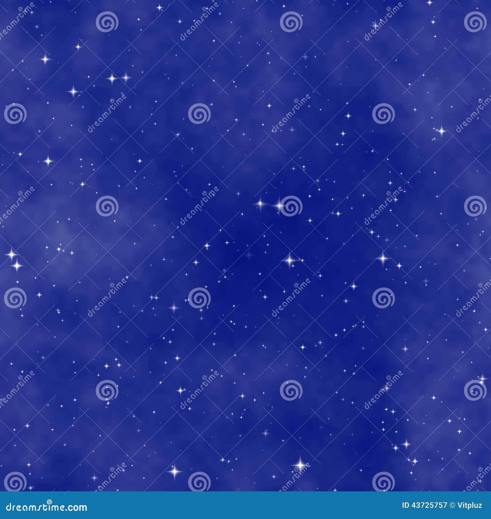 Sparkle Stars on Beautiful Blue Sky Stock Illustration - Illustration ...
