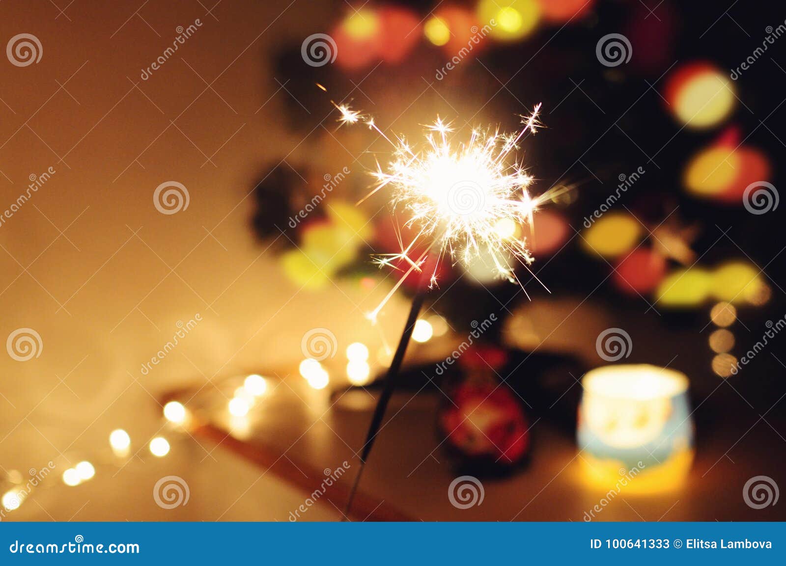 Sparkle stick stock image. Image of flame, sparklers - 100641333