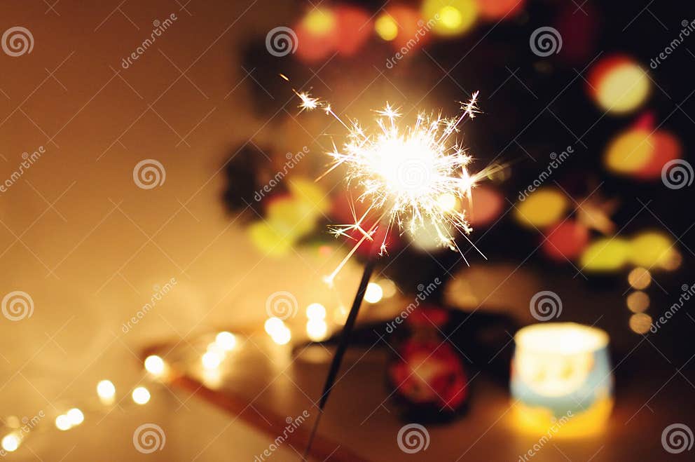 Sparkle stick stock image. Image of flame, sparklers - 100641333