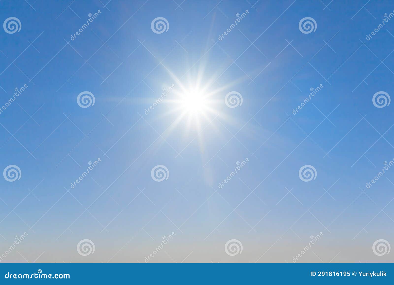Sparkle sun on blue sky stock image. Image of celestial - 291816195