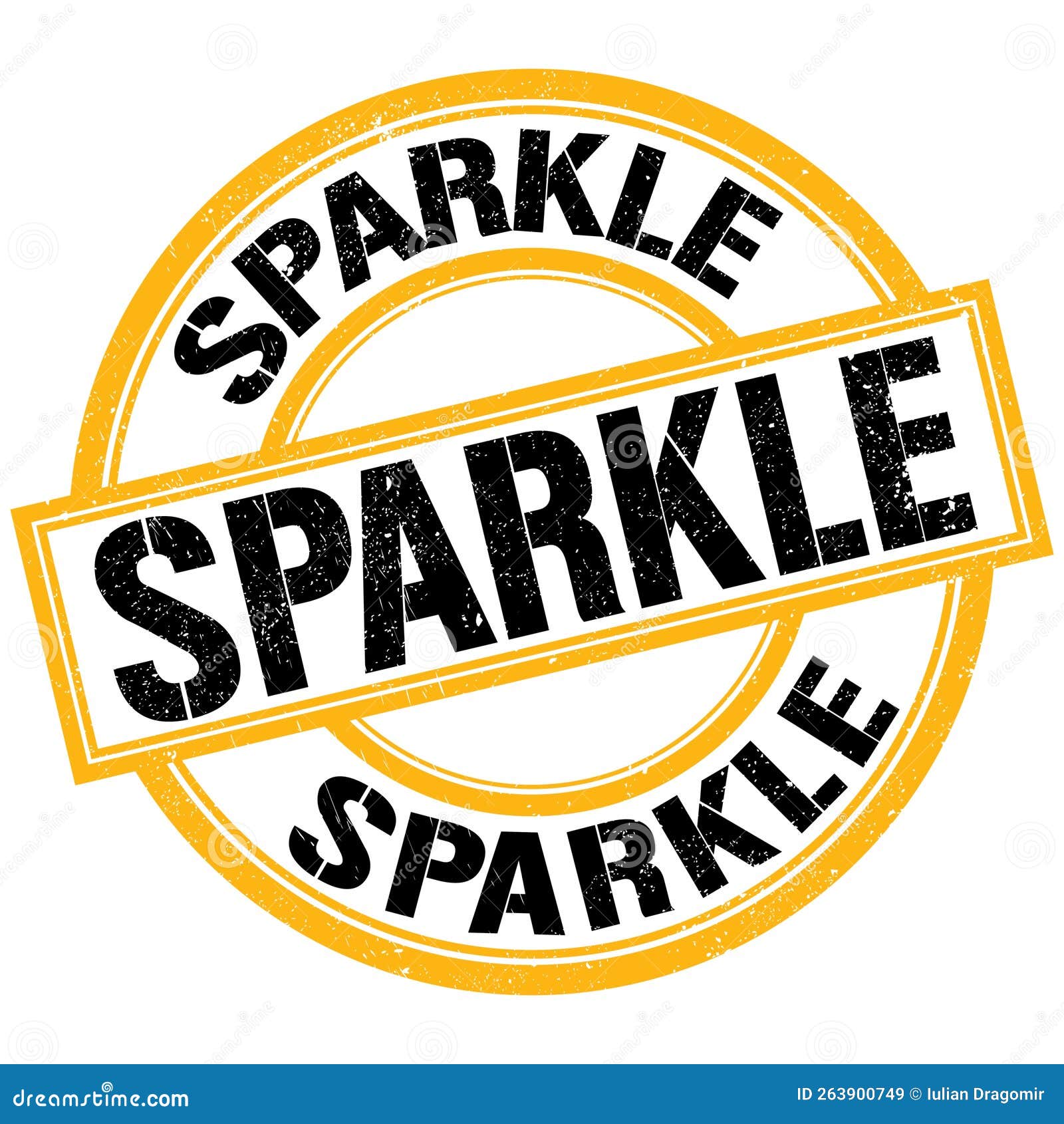 SPARKLE Text on Yellow-black Round Stamp Sign Stock Illustration ...