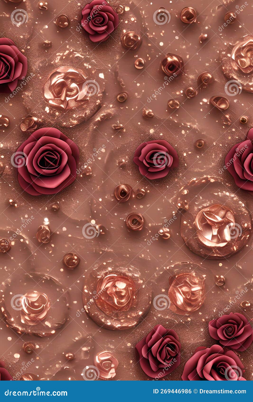 Sparkle Dazzle Roses Abstract Background AI-Generated Stock ...