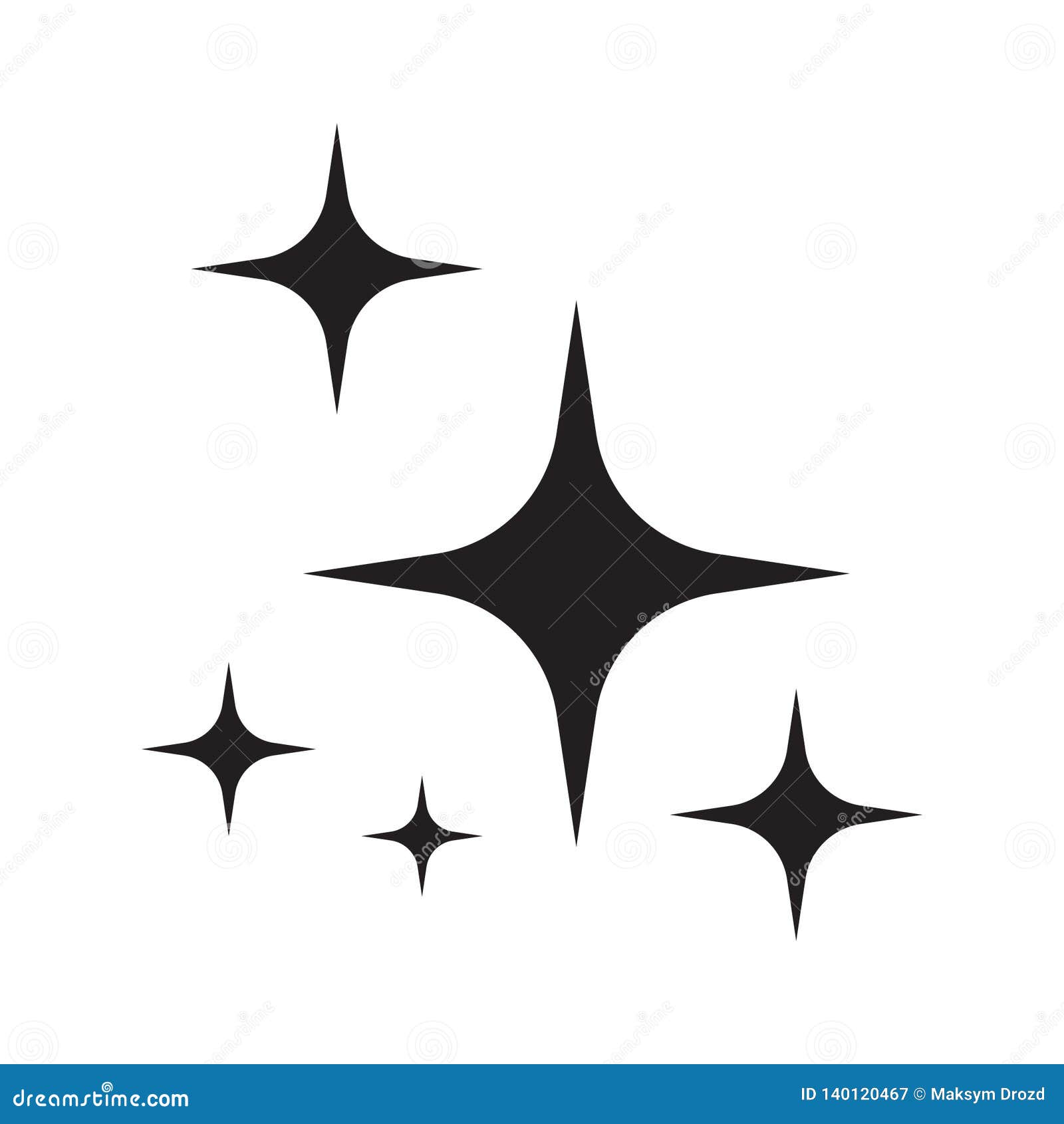 Sparkle vector icon stock vector. Illustration of burst - 140120467