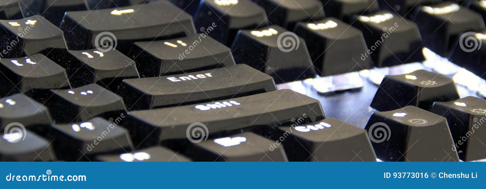 Sparkled White Lighting Keyboard Stock Photo - Image of lighting ...