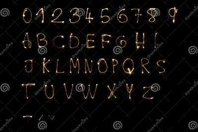 Sparkler alphabet stock illustration. Illustration of burns - 6976494