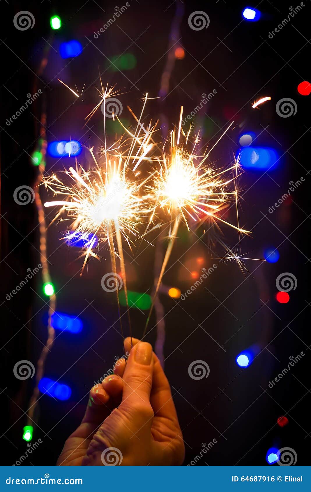 Sparkler for Celebration and Party. Glowing, Spark Stock Photo - Image ...