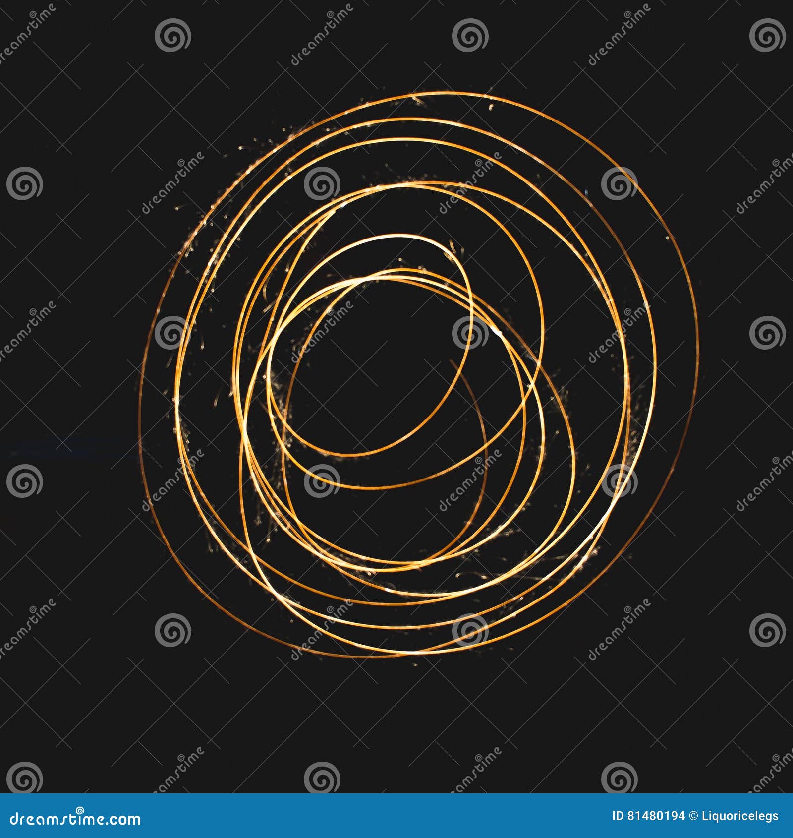 Sparkler Circle Shapes stock photo. Image of black, creative - 81480194
