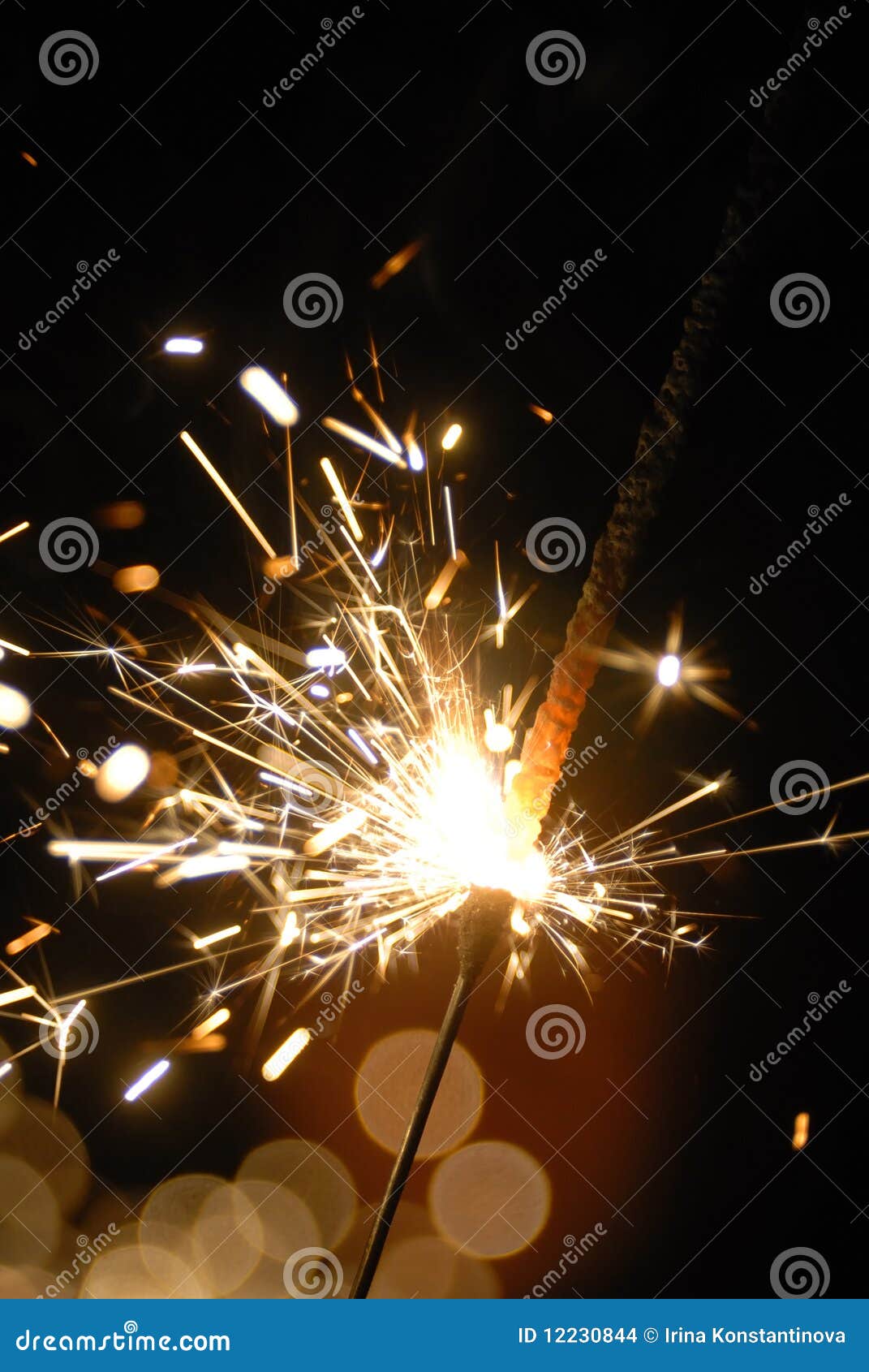 Sparkler in the dark stock photo. Image of pattern, burning - 12230844