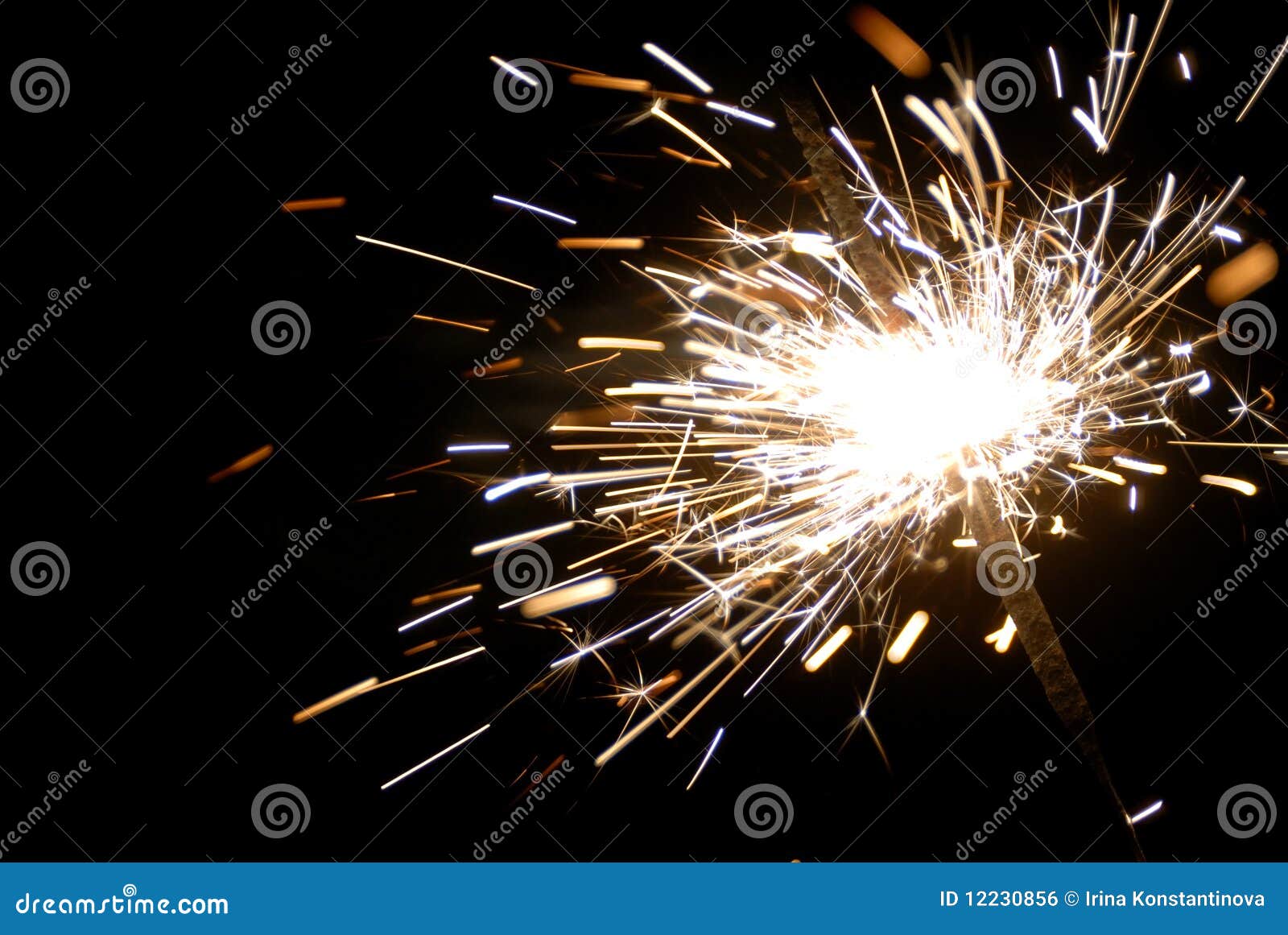 Sparkler in the dark stock photo. Image of blast, lite - 12230856