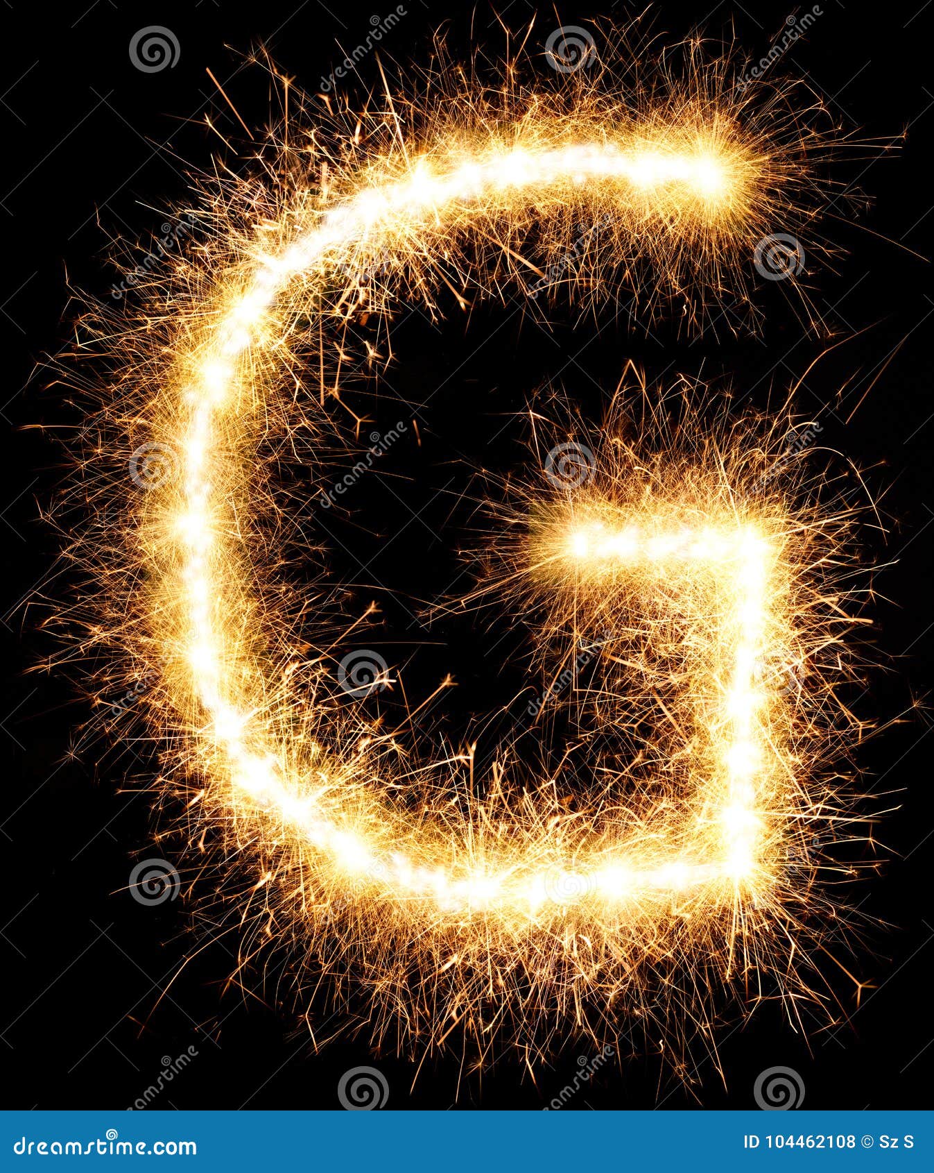 Sparkler Firework Light Alphabet G On Black Stock Photo - Image of sign ...