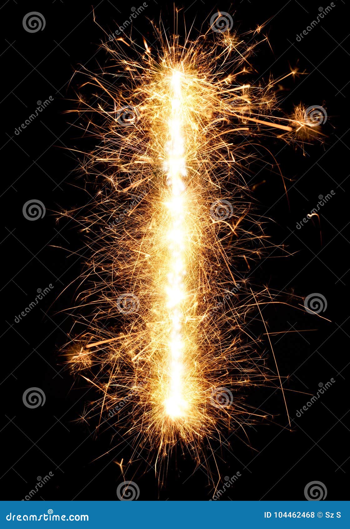 Sparkler Firework Light Alphabet I Stock Photos - Free & Royalty-Free ...