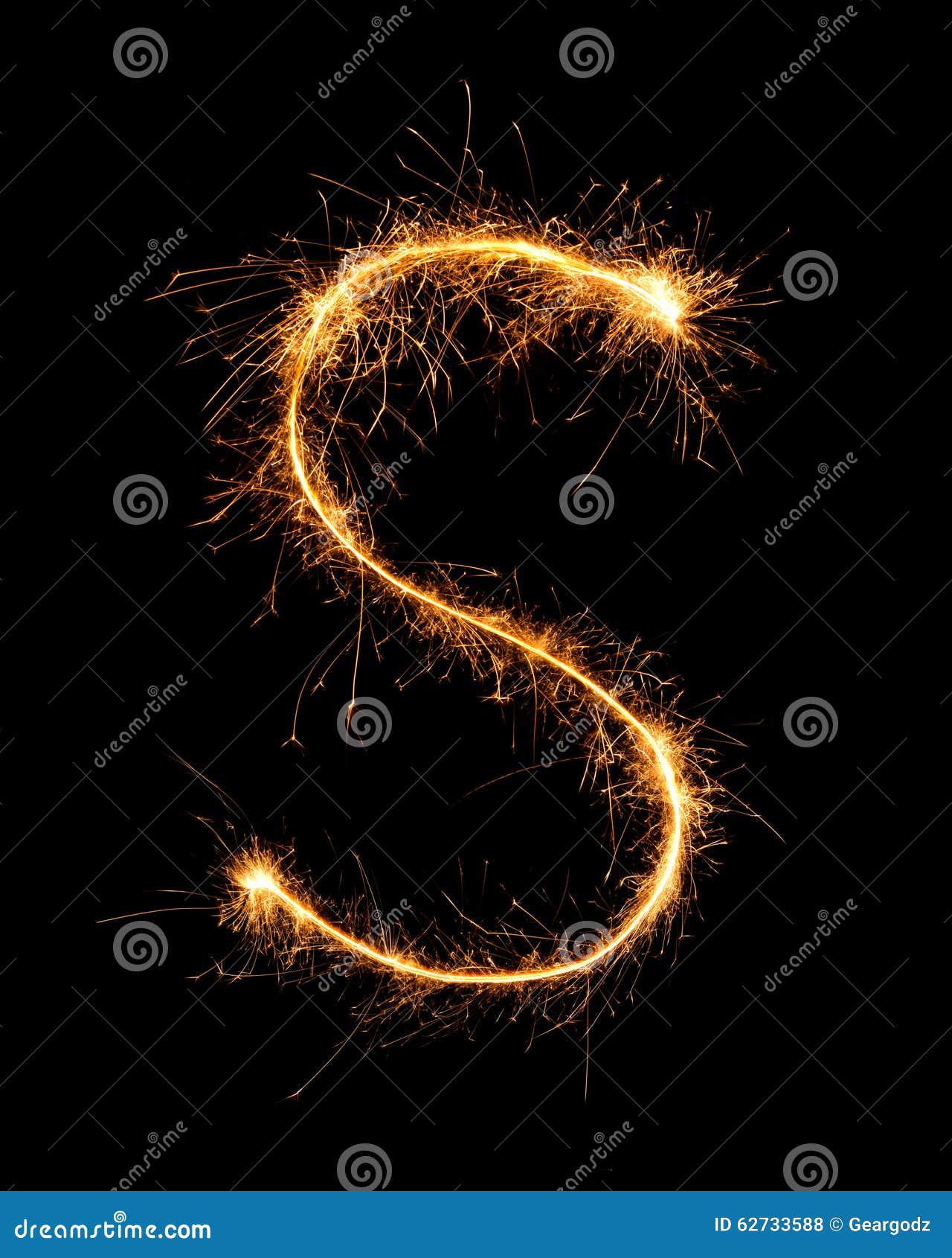 Sparkler Firework Light Alphabet S at Night Stock Photo - Image of font ...