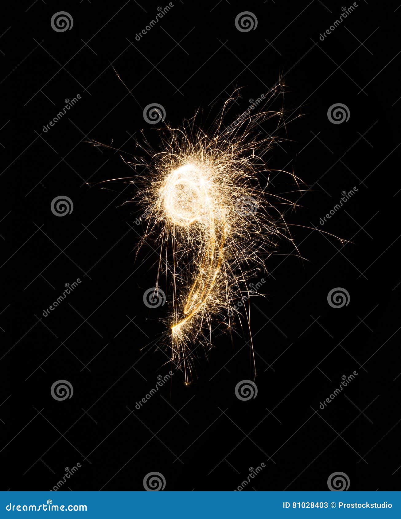 Sparkler Firework Light Comma Punctuation Mark Stock Image - Image of ...