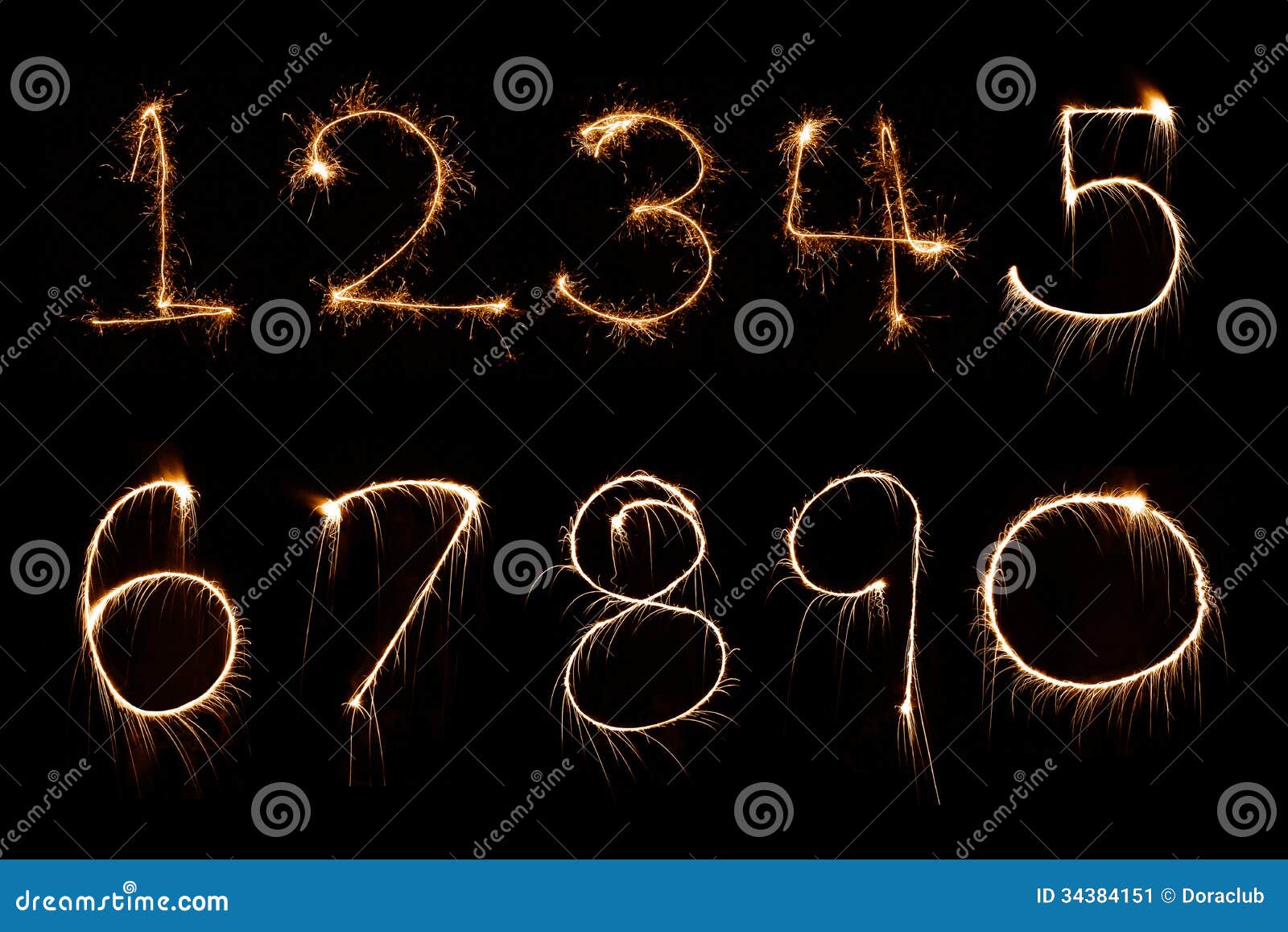 Sparkler Firework Light Number Alphabet Stock Image Image Of Letters