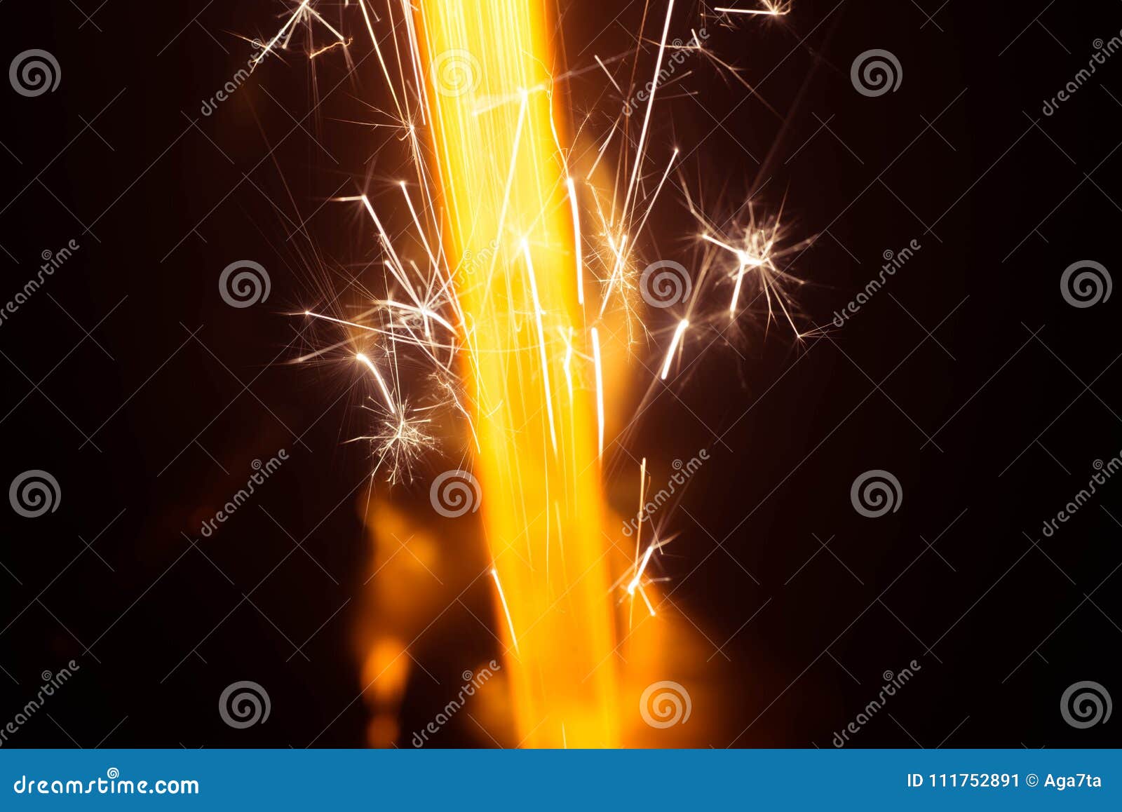 Sparkler, Firework at Night Macro Stock Image - Image of glowing ...