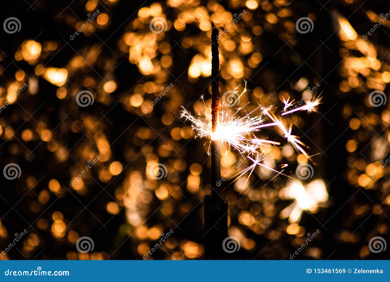Sparkler Glowing in the Dark Stock Image - Image of bengal, magic ...