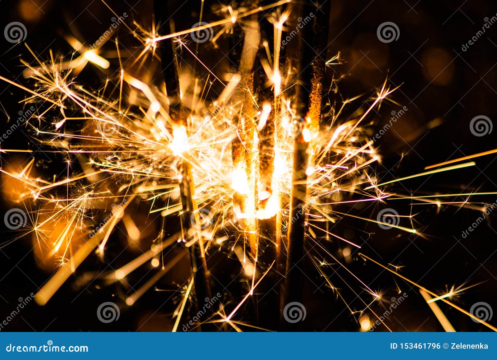 Sparkler Glowing in the Dark Stock Photo - Image of energy, light ...