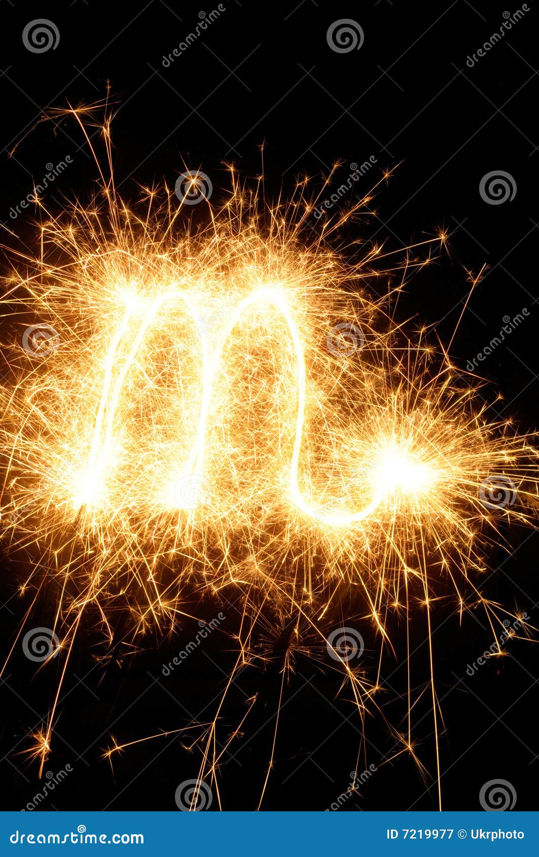 Sparkler Letter of English Alphabet Stock Image - Image of holiday ...