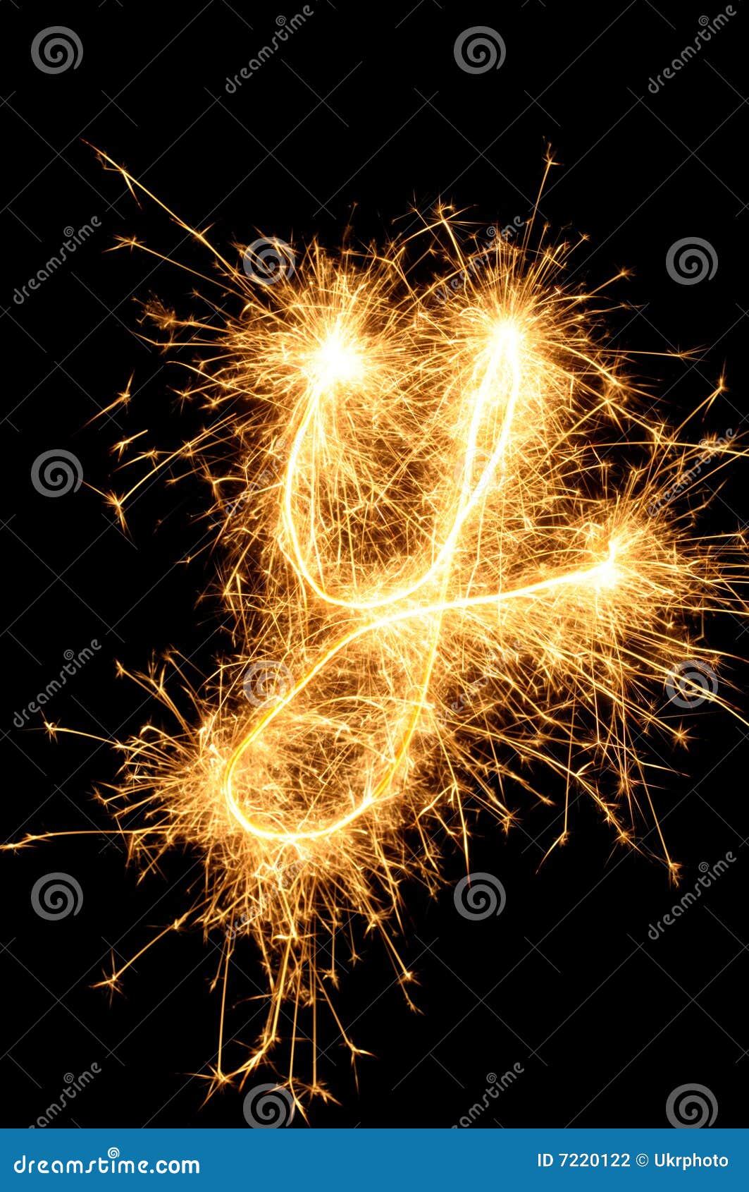 Sparkler Letter of English Alphabet Stock Photo - Image of sparks ...