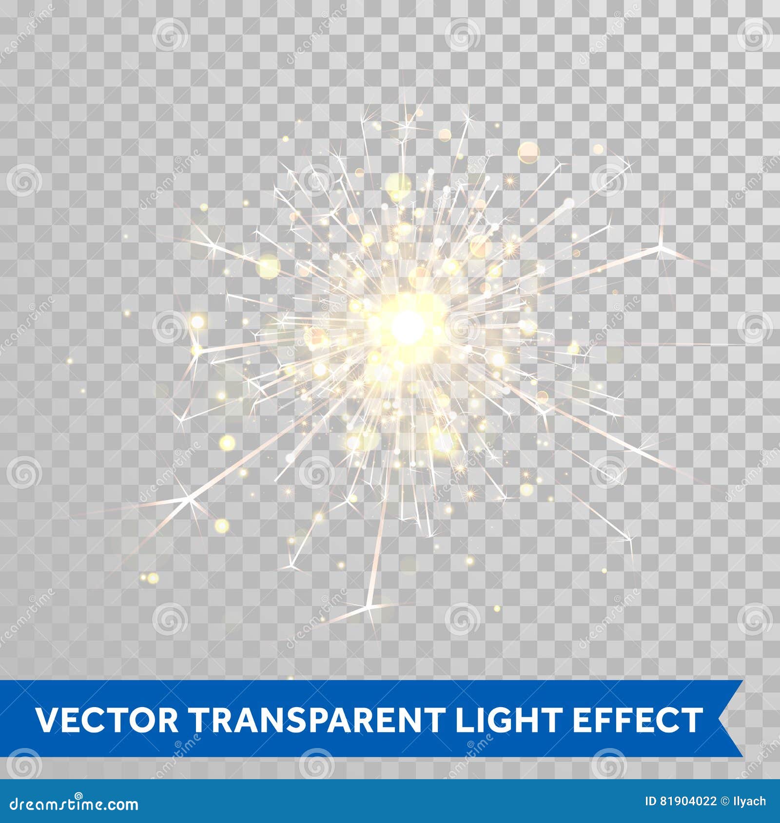 Sparkler Light. Firework Magic Glitter Effect Stock Vector ...