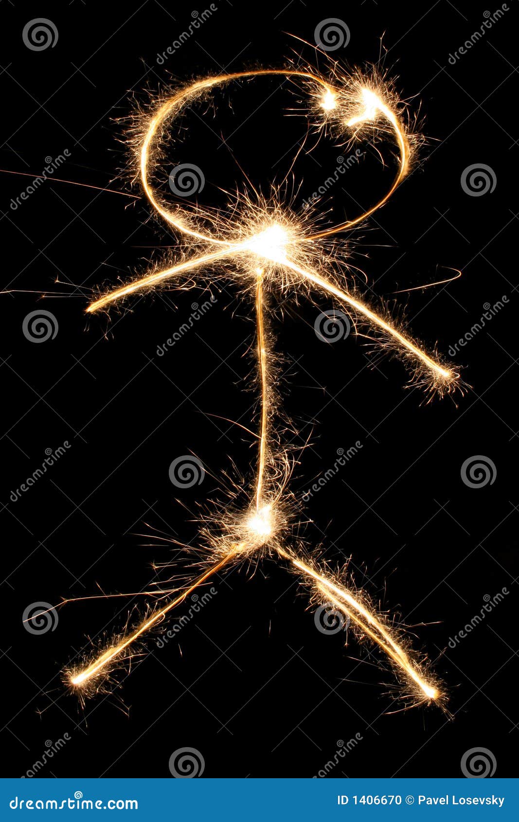Sparkler man stock photo. Image of seasons, flourish, mannikin - 1406670