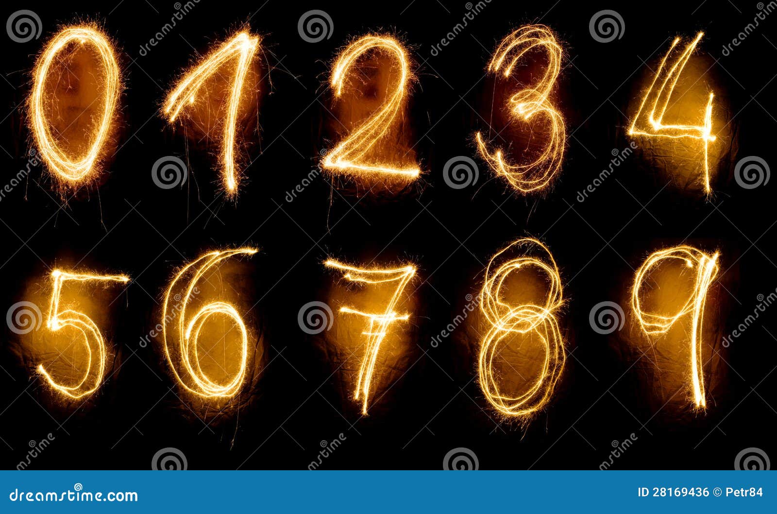 Sparkler numbers stock photo. Image of number, sparkler - 28169436