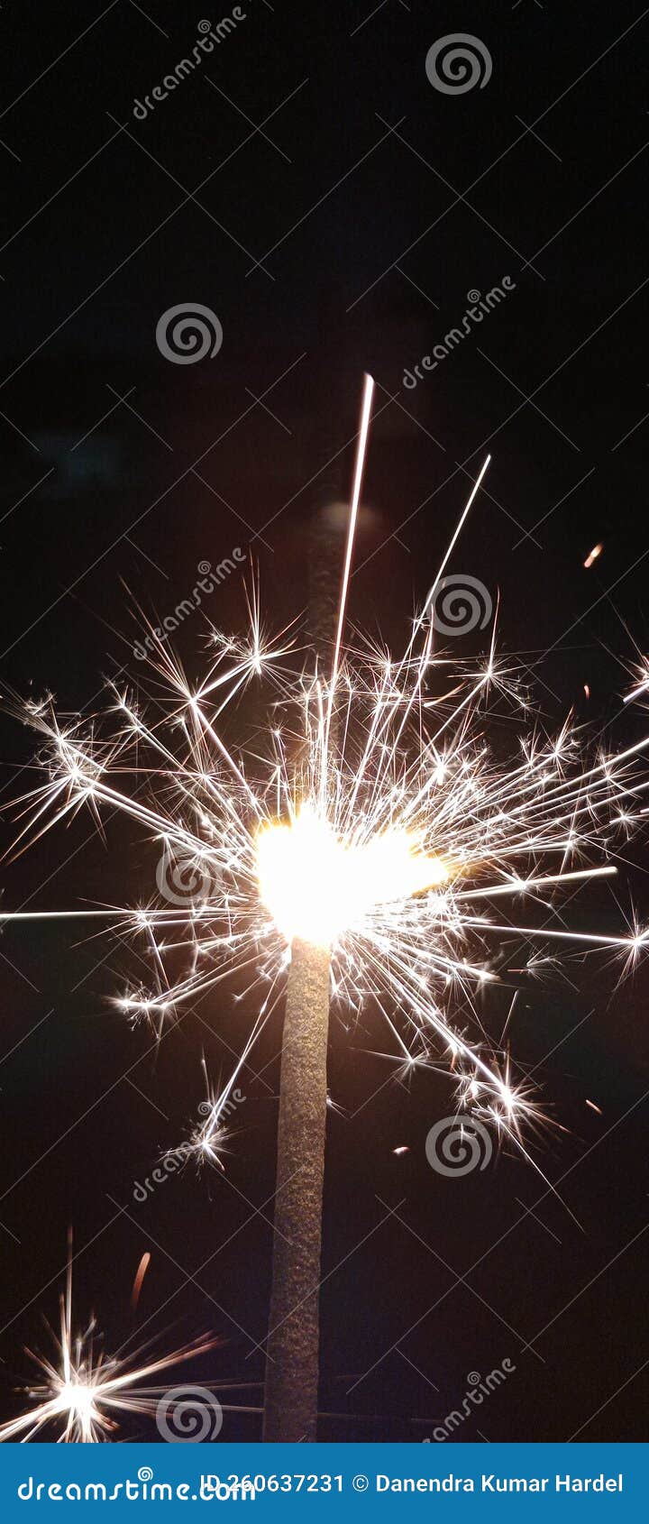 Sparkler View with Black Background, a Type of Hand-held Firework that ...