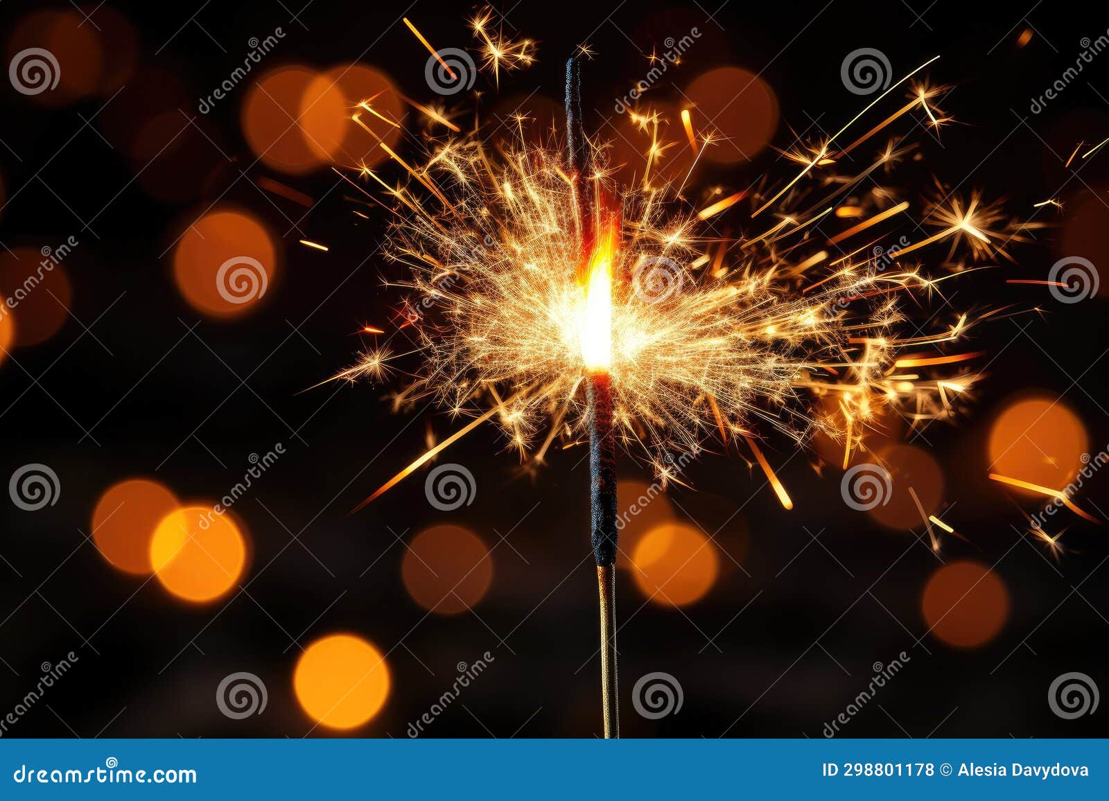 Sparklers on a Dark Background. Holiday Banner with Fireworks Stock ...
