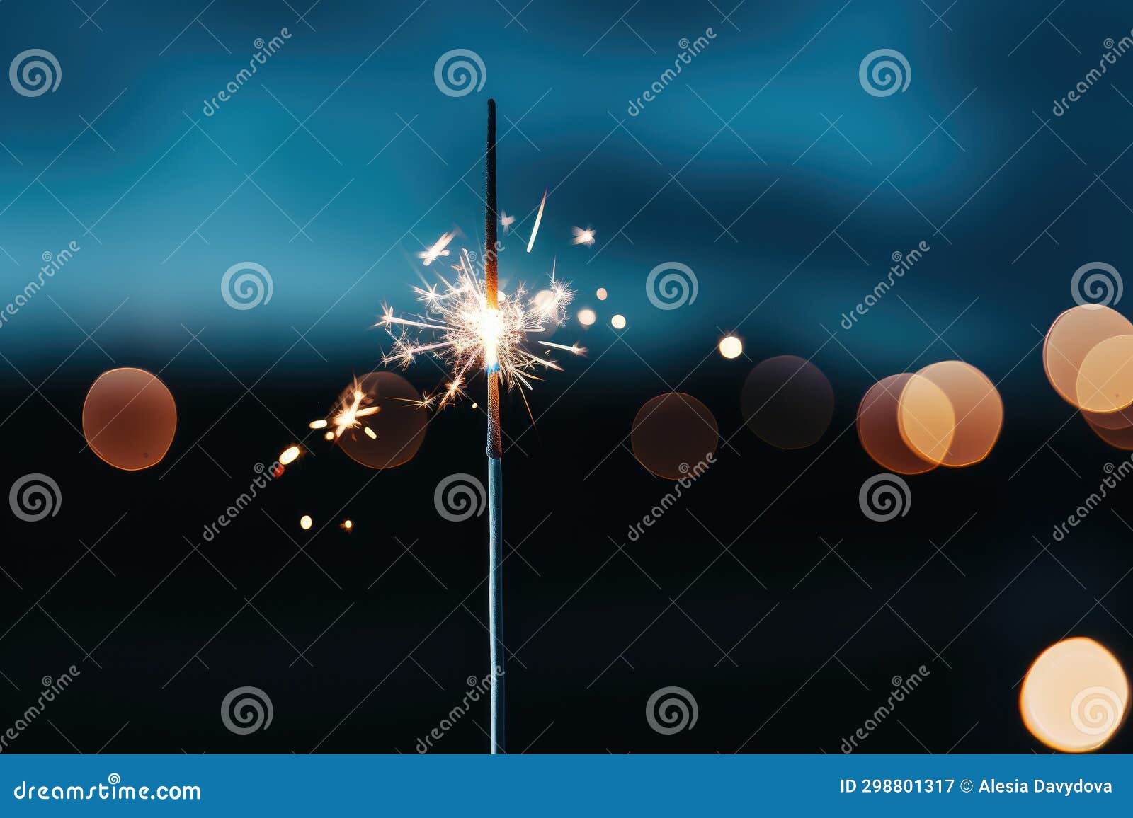 Sparklers on a Dark Background. Holiday Banner with Fireworks Stock ...