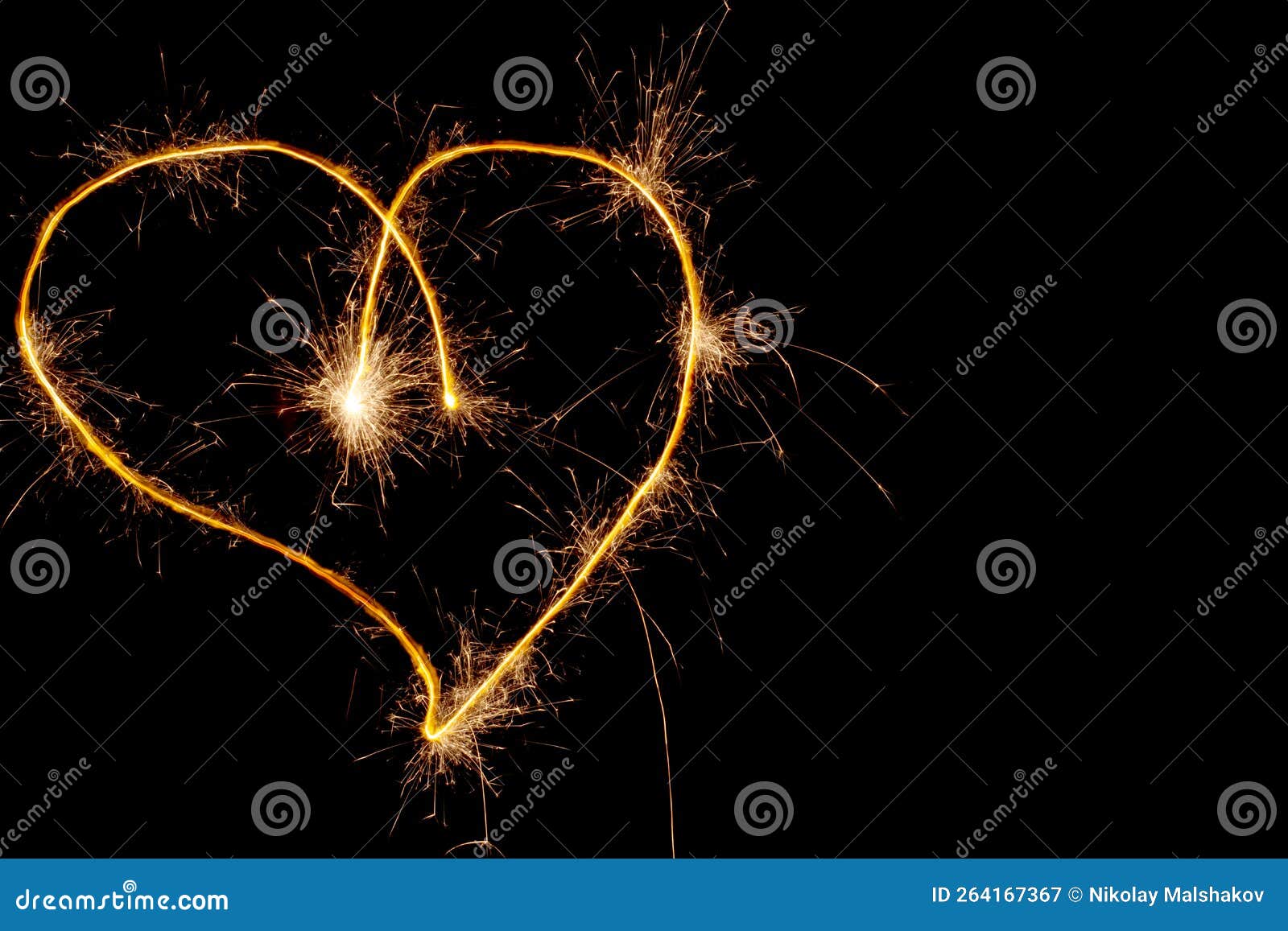Sparklers Heart, Using a Camera with a Slow Shutter Speed Stock Image ...
