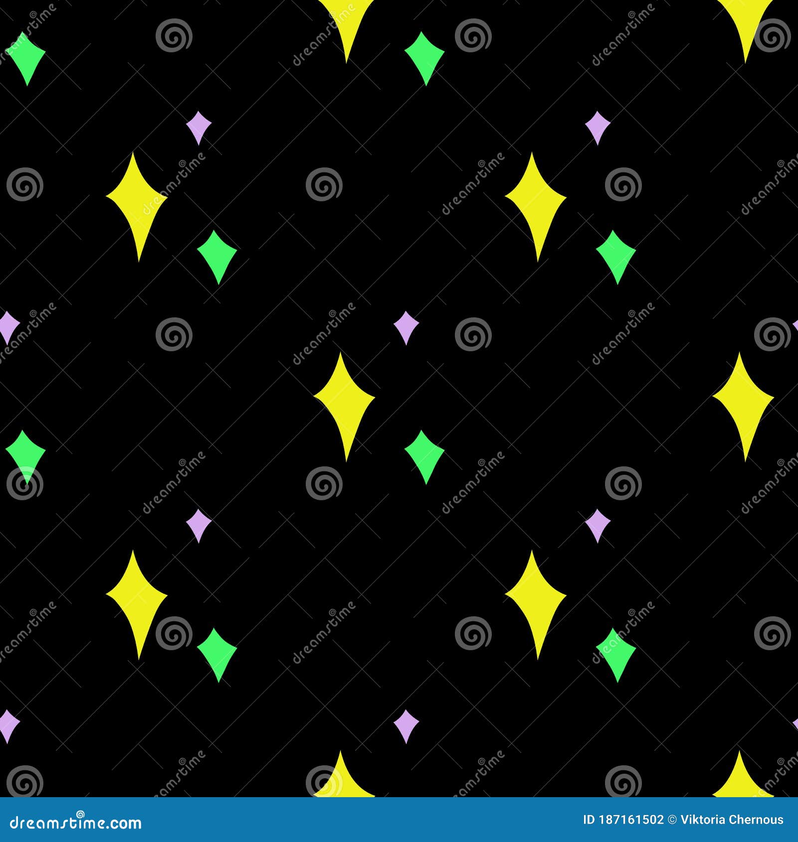 Sparkles Doodle Seamless Pattern, Vector Hand Draw Illustration Stock ...