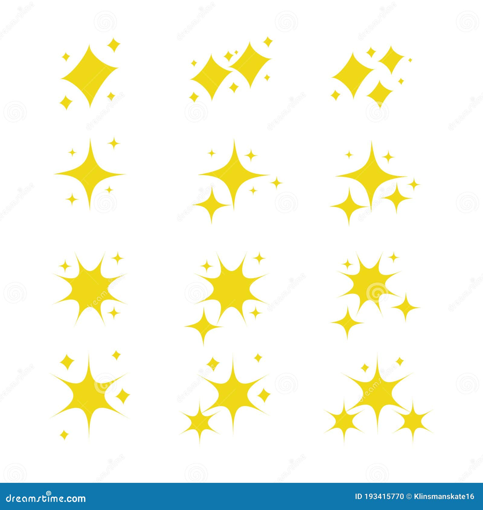 Sparkles Icon Collection for Design Element and Decorative Stock ...