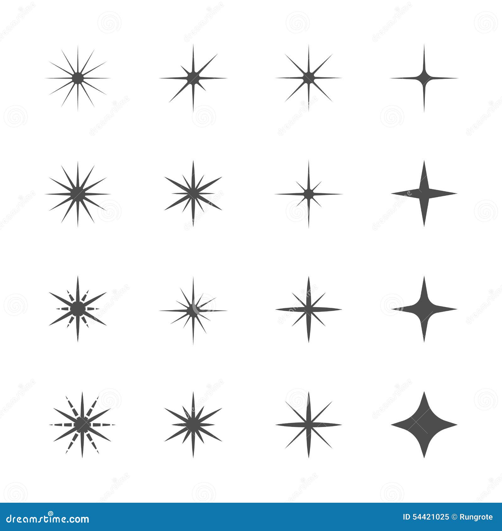 Sparkles Icon Set, Vector Eps10 Stock Vector - Illustration of ...