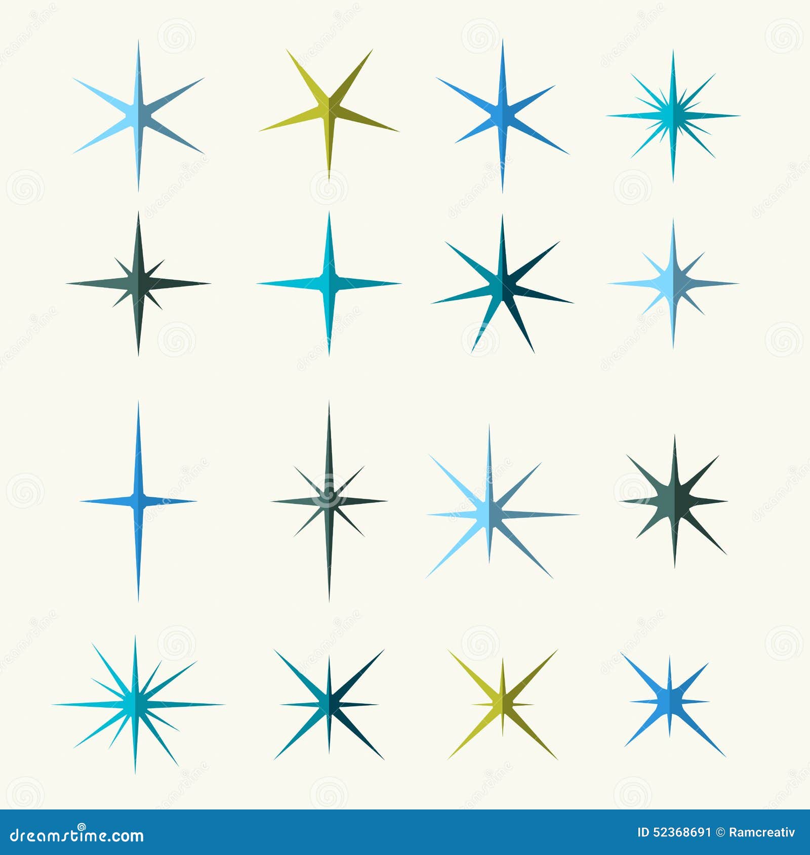 Sparkles Symbols Various Shades on White Background Stock Vector ...