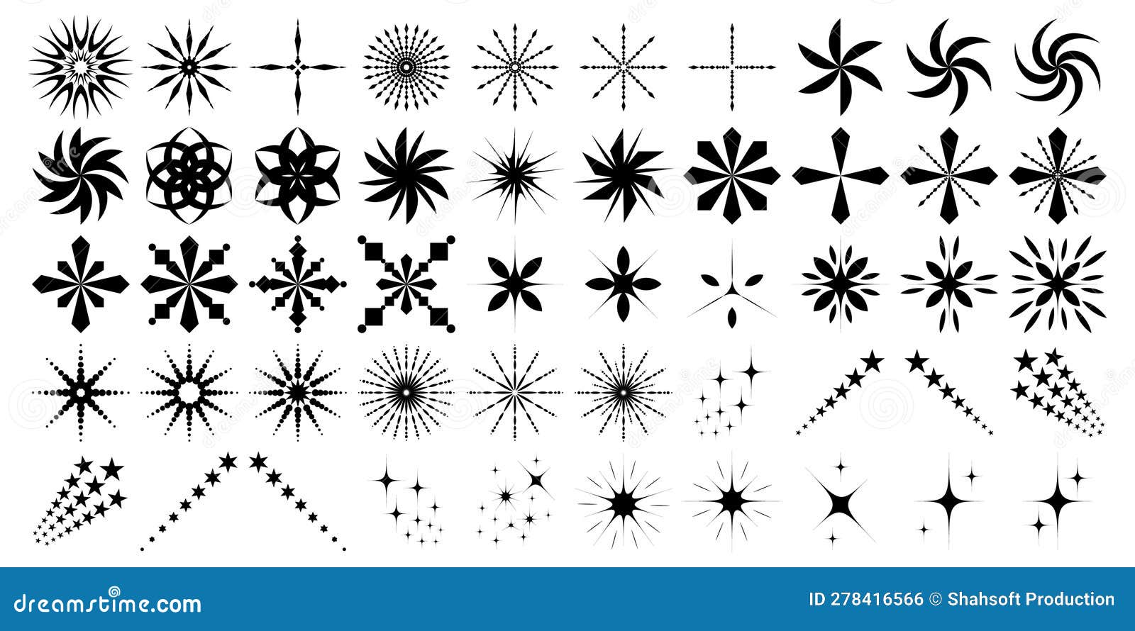 Sparkles Shape and Fire Flakes Shape Sparkles V 1 50 Set 9 Stock Vector ...