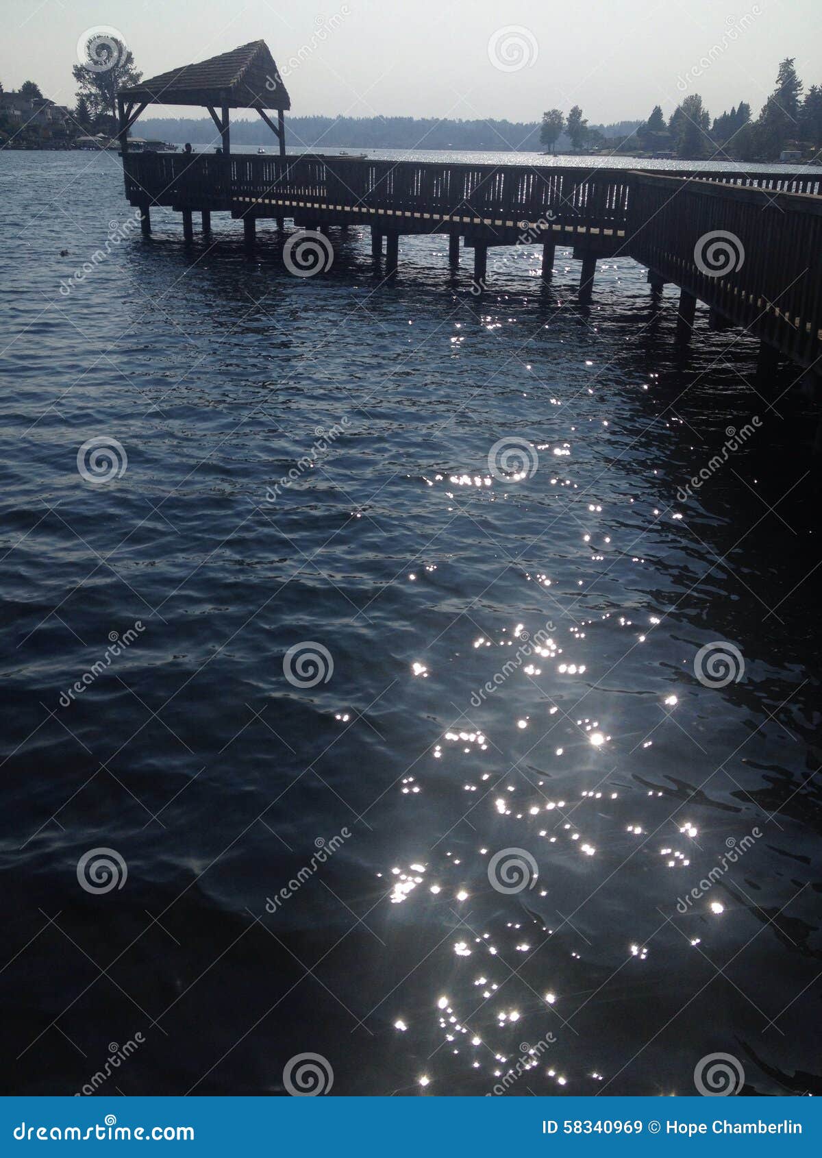Sparkles on water stock image. Image of dock, pier, water - 58340969