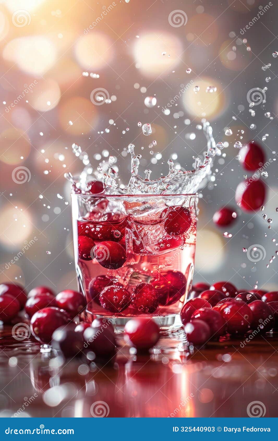 Sparkling Berry Splash in Glass on Vibrant Background Stock Image ...