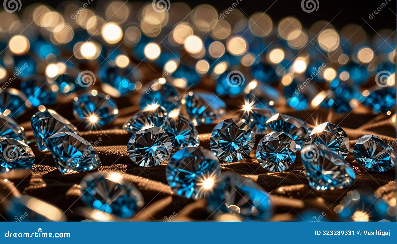 Sparkling Blue Gemstones Glitter Stock Illustration - Illustration of ...