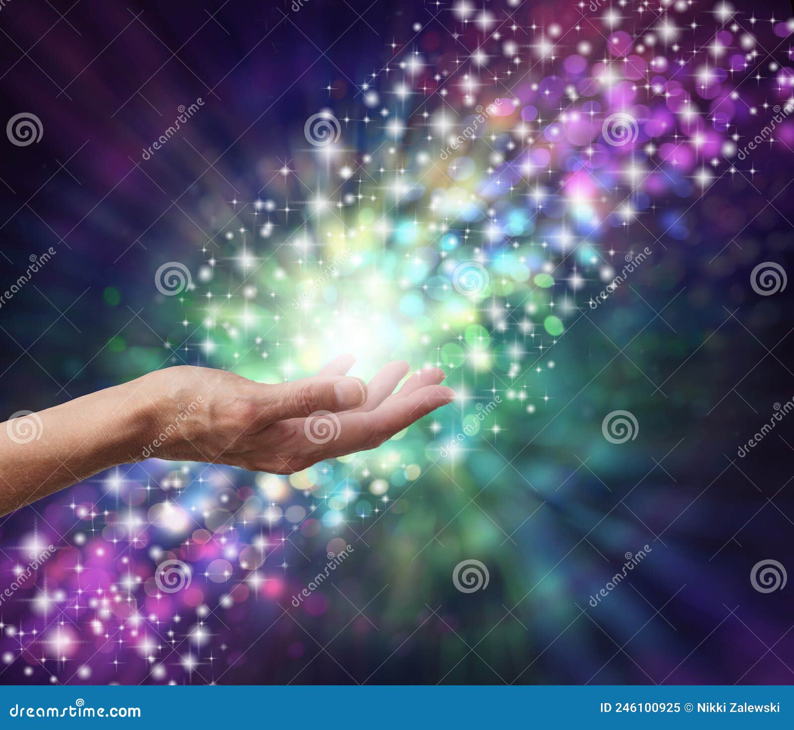 Magical Energy Healing Hands Concept Stock Image - Image of middle ...