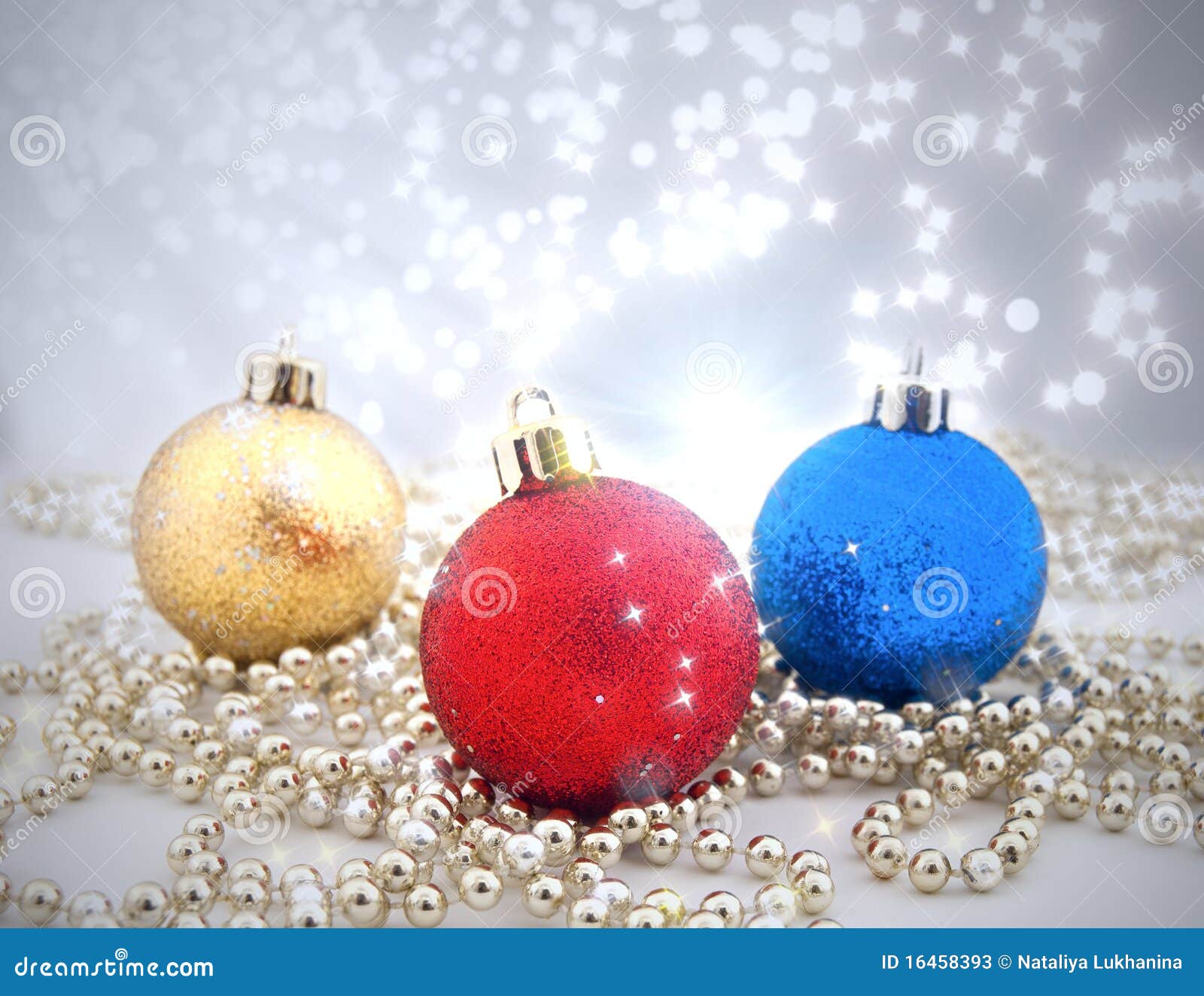 Sparkling Christmas Decorations Stock Image - Image of background ...
