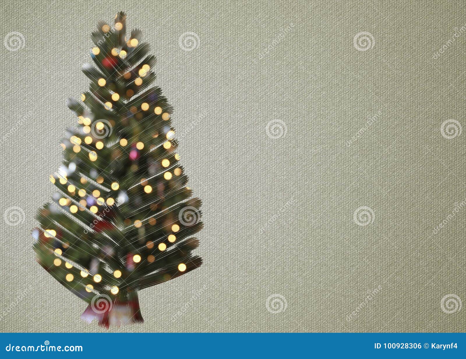 Sparkling Christmas Tree Brushed Onto Canvas Surface Stock Photo ...