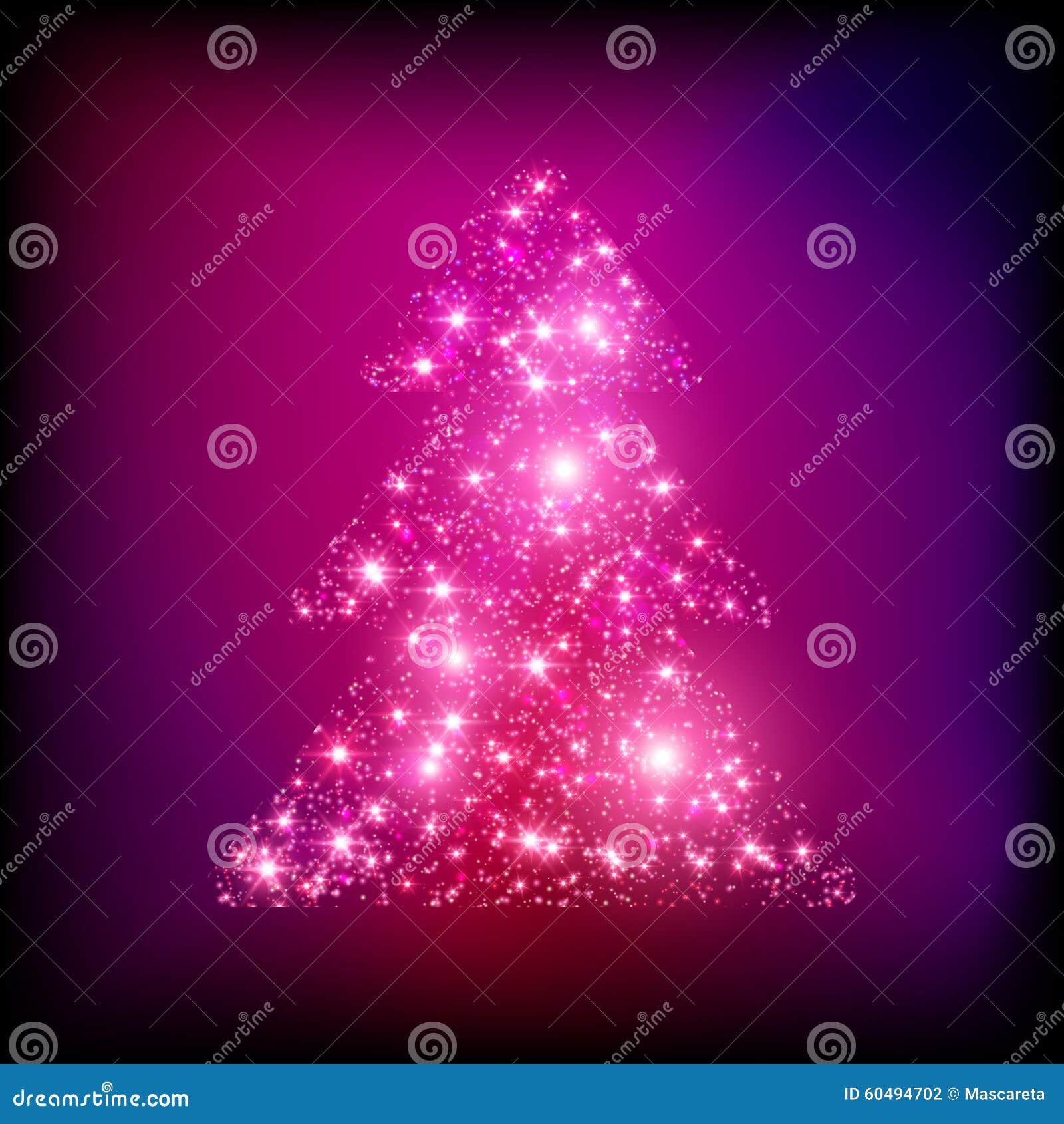 Sparkling Christmas Tree Made of Lights Vector Stock Vector ...