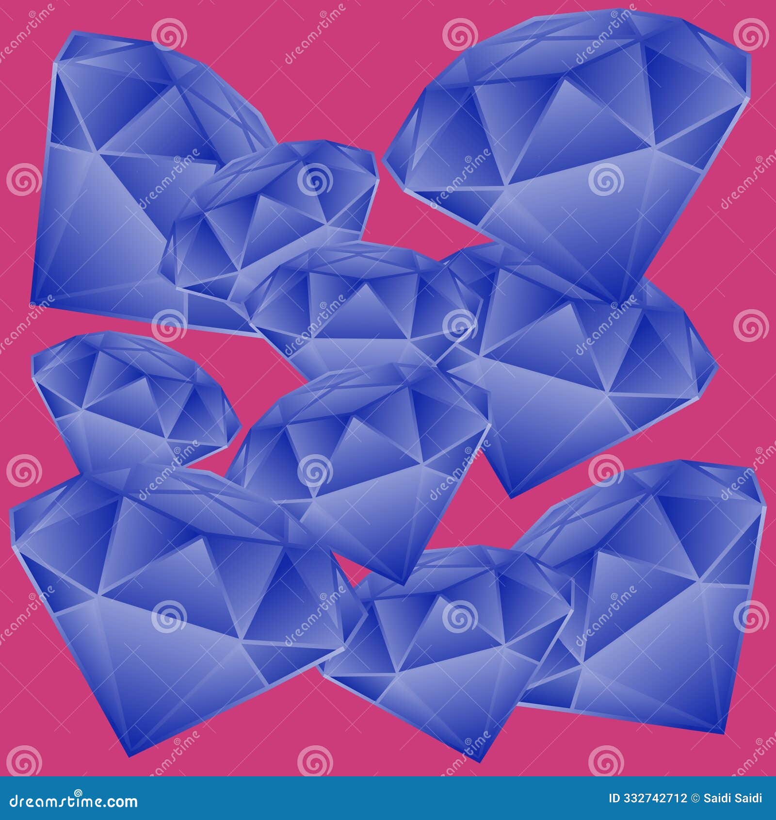 Sparkling Chunks of Diamond Jewelry Stock Illustration - Illustration ...