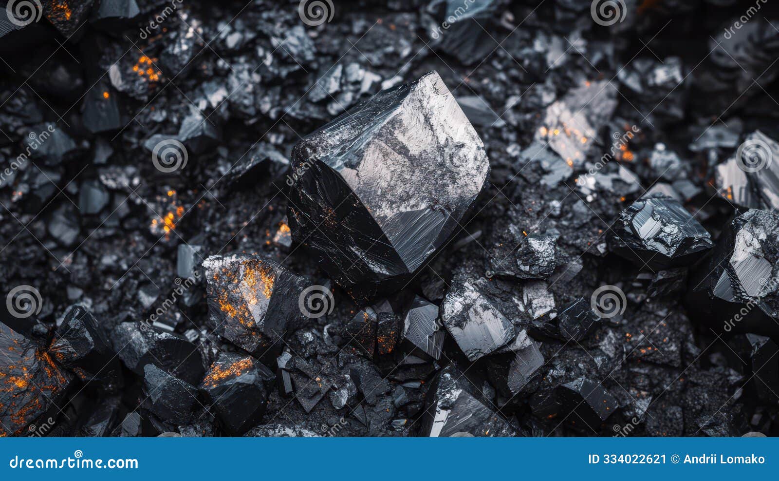 Sparkling Coal Shards Form Intricate, Scattered Patterns Stock Image ...