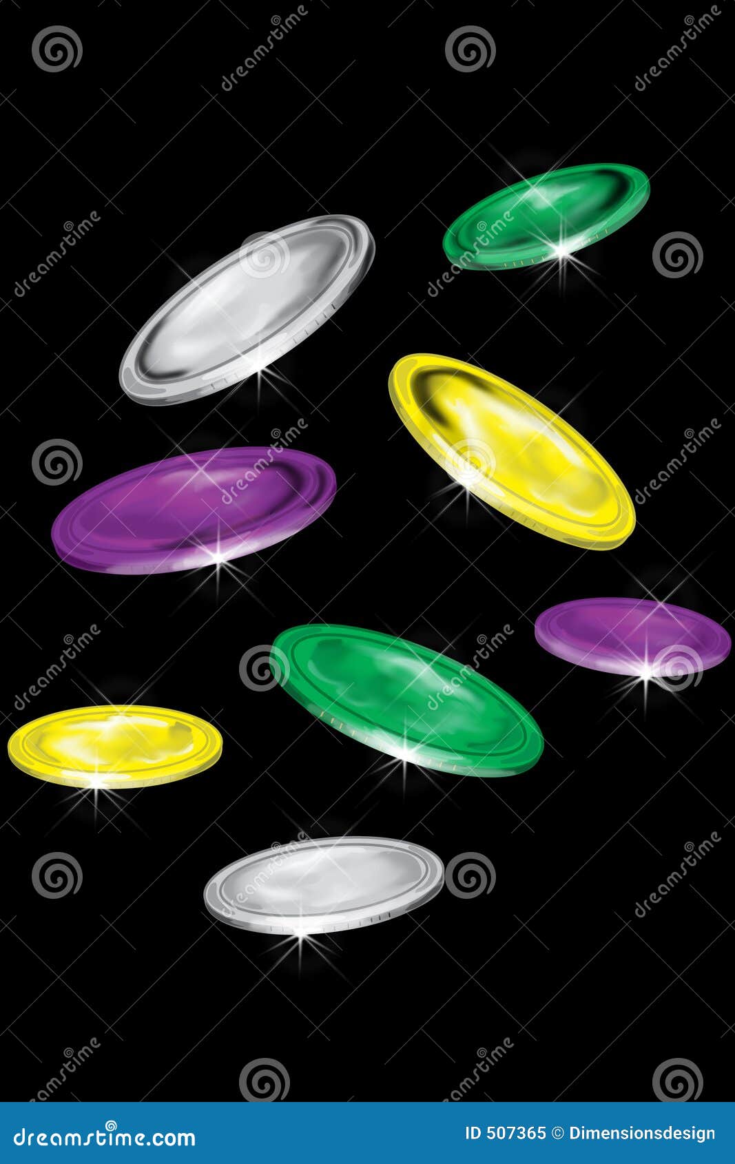 Sparkling coins stock illustration. Illustration of carnival - 507365
