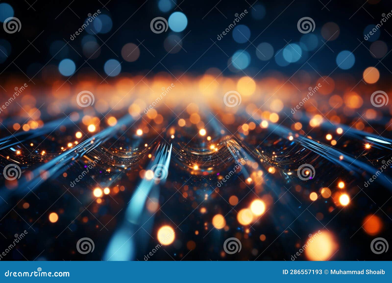 Sparkling Data Lights Vector Illustration with Glittering Dust and ...
