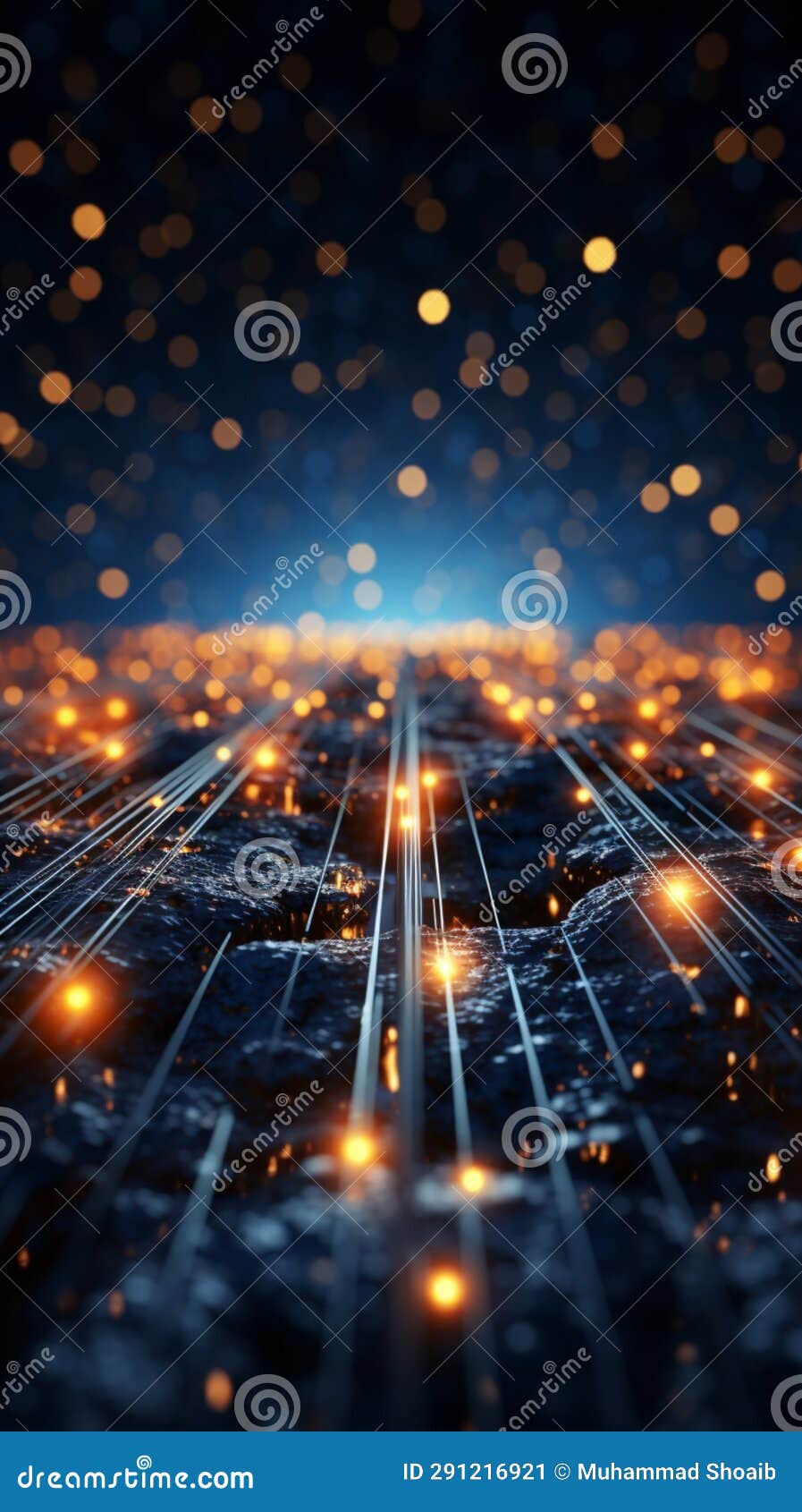 Sparkling Data Lights Vector Illustration with Glittering Dust and ...